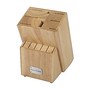 Professional Quality 15 Piece Stainless Knife Set with Shears Sharpener Chef Bread Santoku Filet Paring Steak Knives and Wood Block by Classic Cuisine