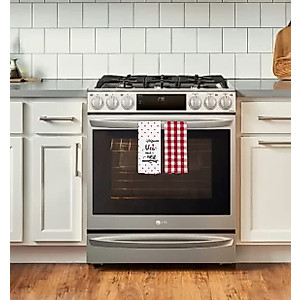 fillURbasket Decorative Buffalo Plaid Kitchen Towels Set of 8 Cute Summer Spring Dish Towels Lemons Bees Rooster Flour Sack Towels for Dish Hand Drying 100% Cotton 15”x25”