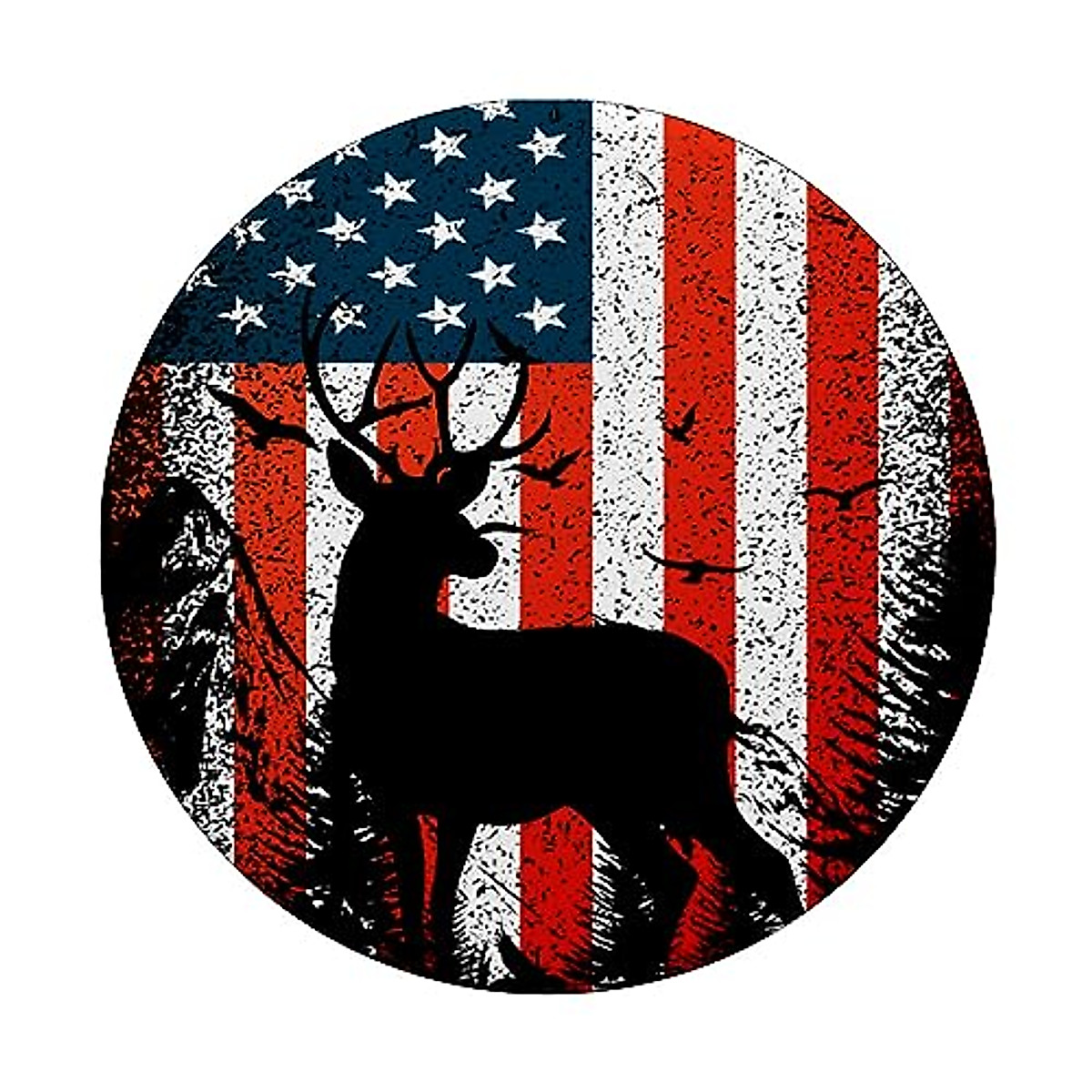 Buck deer hunting american flag design PopSockets Standard PopGrip