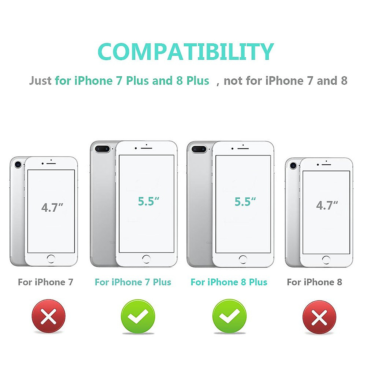 for iPhone 7 Plus/8 Plus Wallet Case with Card Holder,OT ONETOP Premium PU Leather Kickstand Card Slots Case,Double Magnetic Clasp and Durable Shockproof Cover 5.5 Inch(Rose Gold)