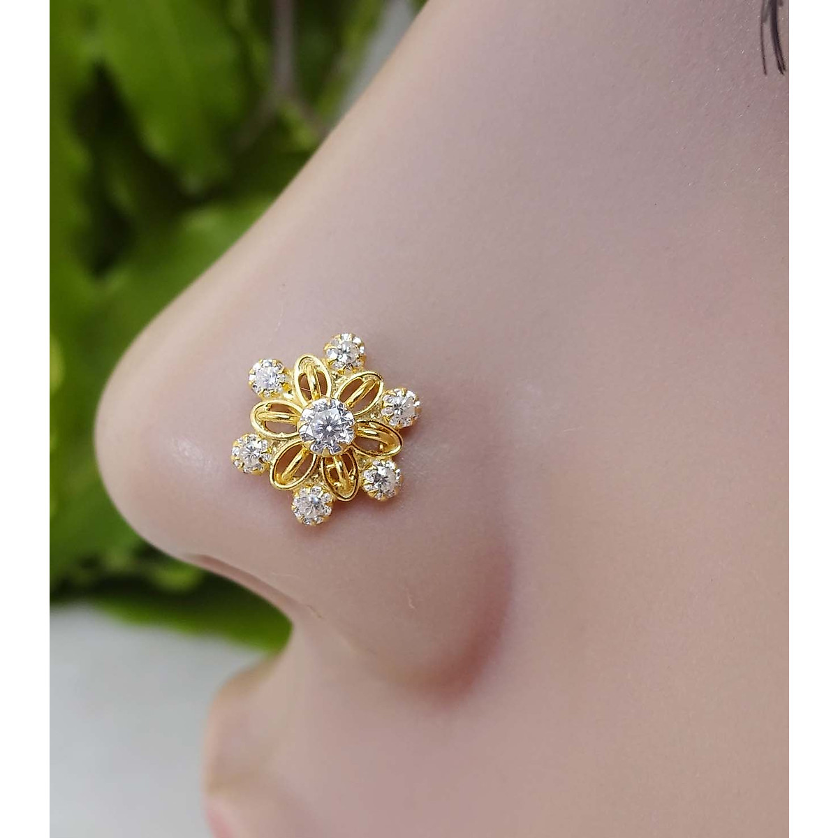 Gold Nose Jewelry Summer Sale Fresh Trends Diamond Nose Stud Crystal Nose Piercing Wedding Nose Stud Gold Nose Stud Indian Nose Stud Diamond Nose Stud Sterling Silver Nose Stud