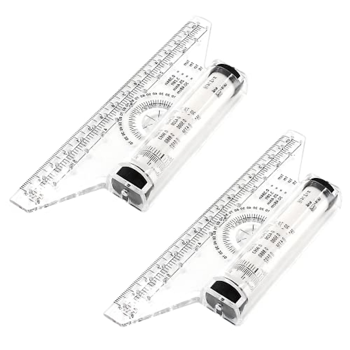 2 Pcs Plastic Measuring Rolling Ruler, 6 Inch Drawing Roller Ruler Parallel Glider Rolling Ruler Drawing Design Ruler for Measuring, Drafting