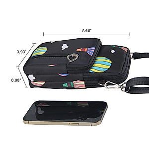 Freie Liebe Small Crossbody Bag Nylon Cell Phone Purse for Women Mini Lightweight Phone Wallet