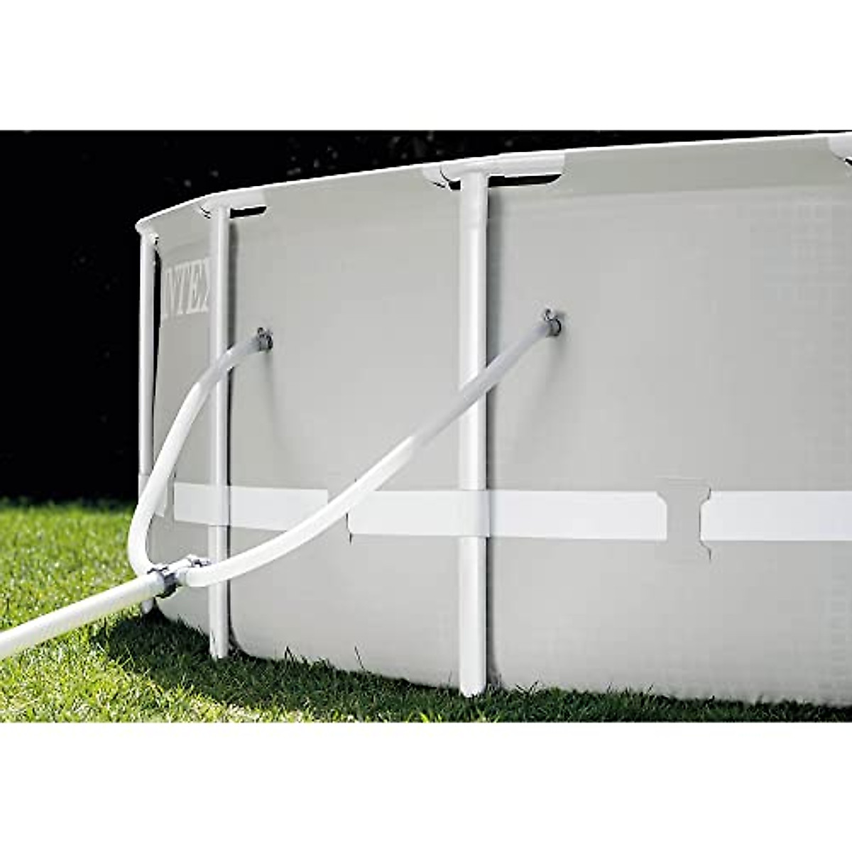 INTEX 26755EH 20 Feet x 52 Inch Prism Premium Frame Above Ground Pool | Cartridge Filter Pump, Ladder, Ground Cloth and Pool Cover Included
