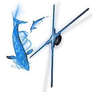 WISVANAI 3D Hologram Fan Projector, 39.4in High-Resolution Holographic Video Projector, Advertising Display Fan with WiFi, 1024 LED Beads & Bluetooth Speaker Supported