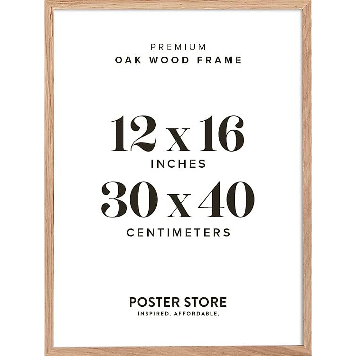Poster Store 12x16 Oak Wood Picture Frame
