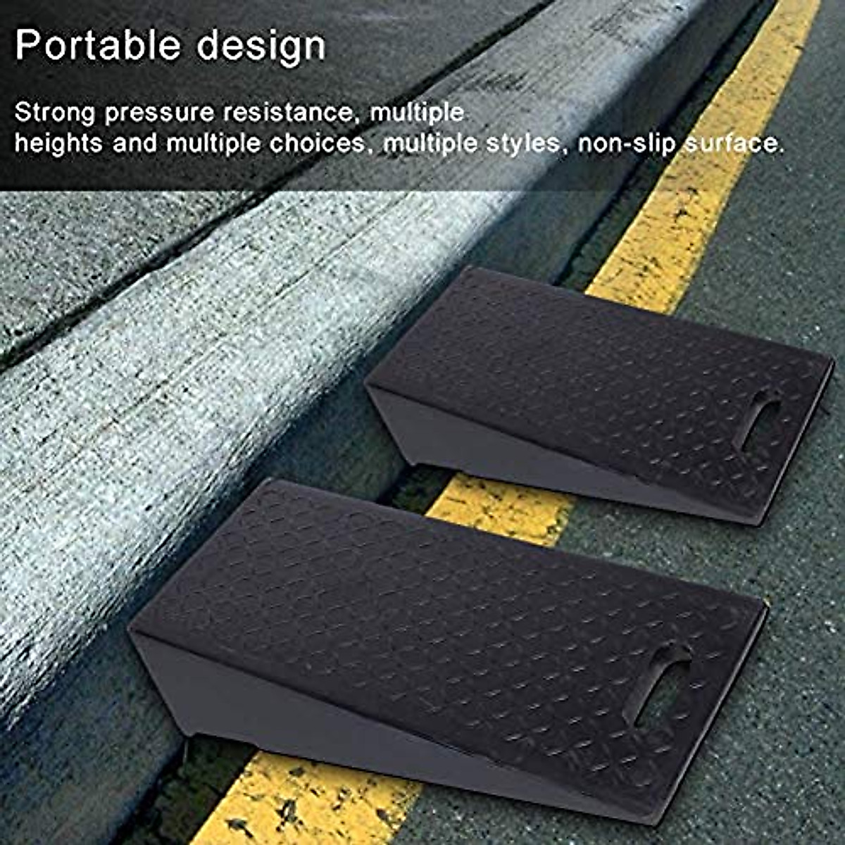 GUENZO Portable Rubber Threshold & Curb Ramps - Durable