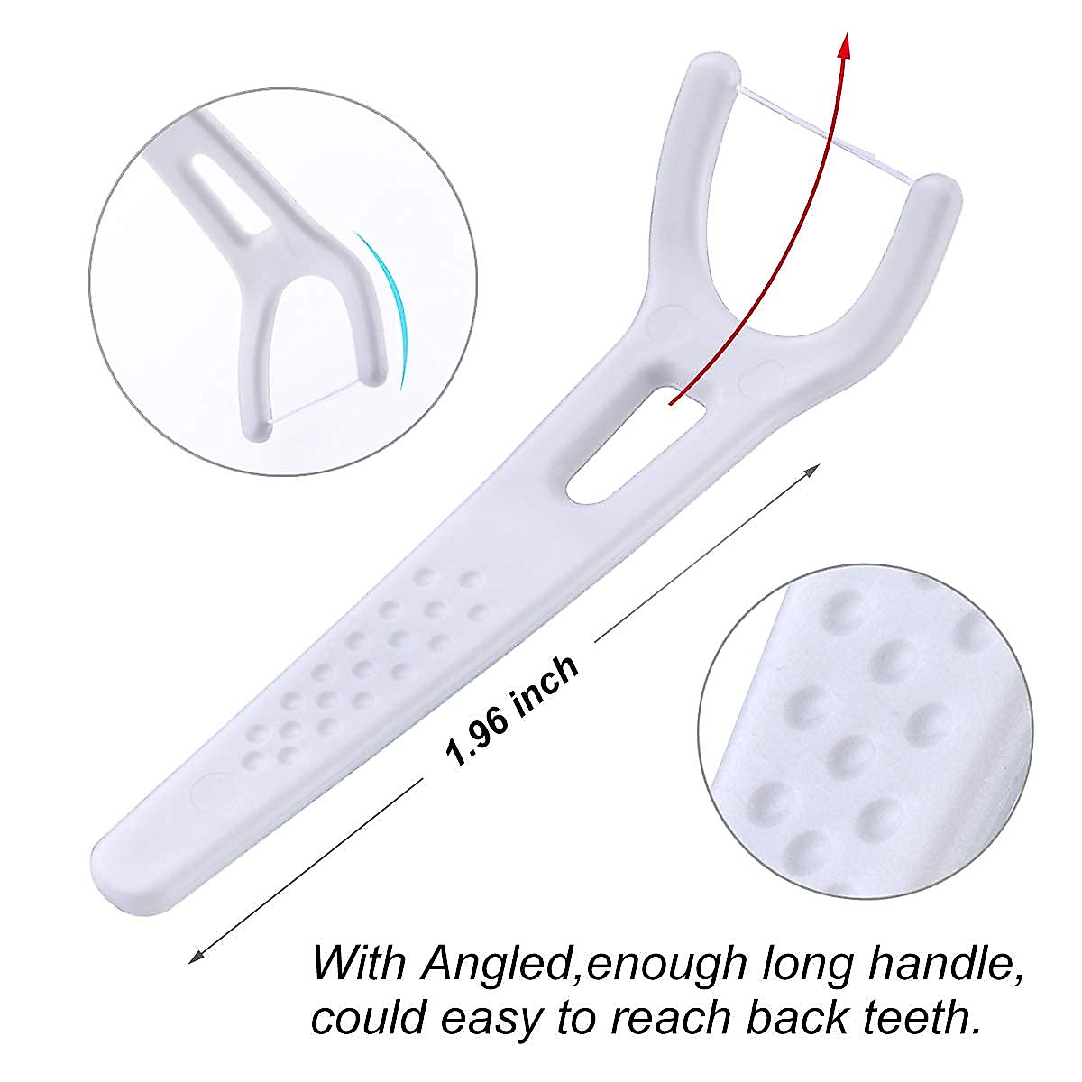 Dental Floss, FAMILIFE Unwaxed Dental Floss Picks Unflavored Fluoride Free Back Teeth Toothpicks Flossing Flossers Threaders Sticks with 4 Travel Handy Cases 120 Count