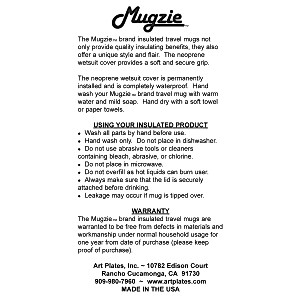 Mugzie White Sugar Skulls"Mini" Travel Mug with Insulated Wetsuit Cover, 12 oz, Black