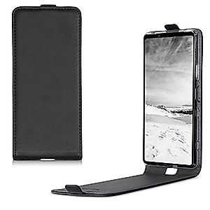 kwmobile Vertical Flip Case Compatible with Sony Xperia 1 III - Case PU Leather Protective Flip Cover with Magnet - Black
