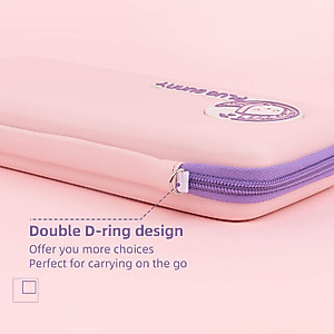 Geekshare Cute Plug Bunny Case Compatible with Nintendo Switch Lite - Portable Slim Travel Carrying Case fit Switch Lite & Game Accessories - with a Removable Wrist Strap