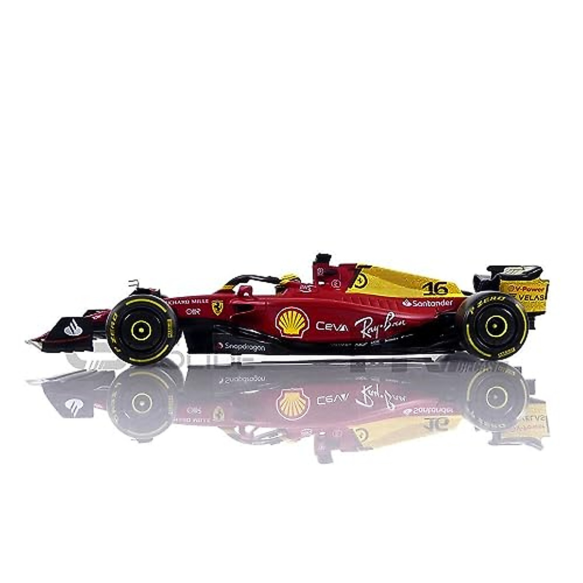 Bburago - Iron F1-75 - Italy Monza GP 2022-1/18, Red/Yellow