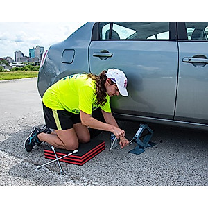 Pro Lift C-5006 Foldable EVA Mat - Anti Fatigue EVA Foam Sheet (6 fold) - Great for Garage, Picnicking, Gardening, Camping and Outdoor Activities, Black/Red