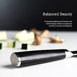 Shun Cutlery Classic 3 Piece Starter Set, Includes 8" Chef's, 3.5" Paring, 6" Utility Knife, Handcrafted Japanese Kitchen Knives, 3 sizes