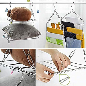 Hangers - Balcony Folding Shoe Drying Rack Clothes - Stainless Steel Laundry Underwear Towel Storage Holder