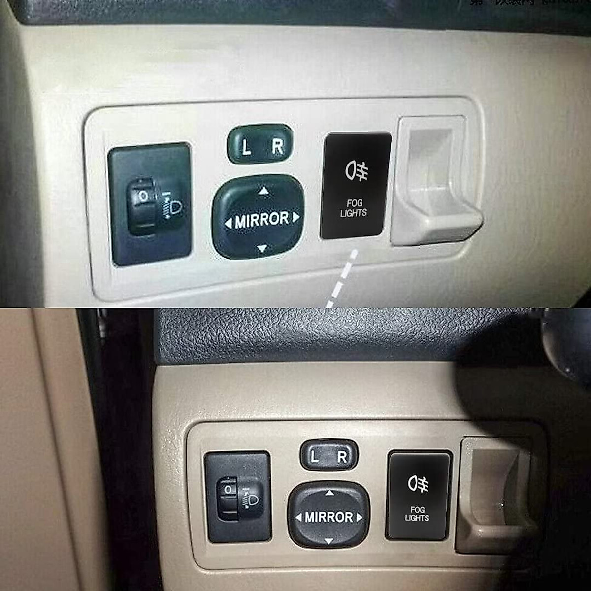 Blue Fog Light Push Button Switch LED Push Switch for 2018 Toyota Tacoma SR5 Crew Cab Pickup 4-Door