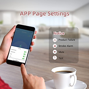 Putogesafe Smart Smoke Detector, Wireless WiFi Smoke Detector with App Control, WiFi Smoke Alarm with LED & Silence Button, Fire Alarm with Photoelectric Sensor for Home, Low Battery Warning, 2 Pack