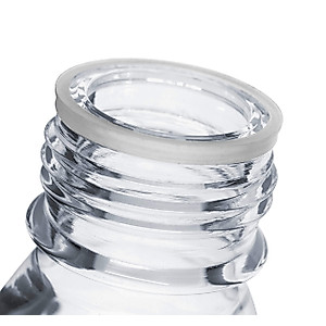 EISCO Reagent Bottle, 500ml - Transparent with Blue Screw Cap - White Graduations - Borosilicate 3.3 Glass