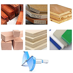 Forstner Drill Bits 75mm Drill Bit Woodworking Hole Saw Wood Cutter Professional Alloy Wood Drilling Woodworking Hole Boring Bit Power Rotary Cutting Tool Blue (1Pcs)