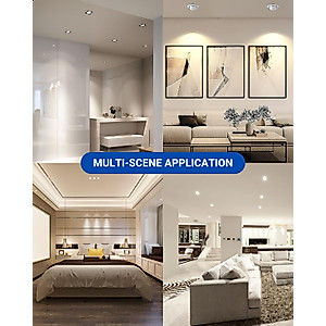 NUOVA GERMANY GU10 LED Light Bulbs Non-Dimmable, 4000K Natural White GU10 Bulb, 5W LED Bulbs with 100°Flood Beam Lighting for Kitchen, Range Hood, Living Room, Bedroom, 6 Pack