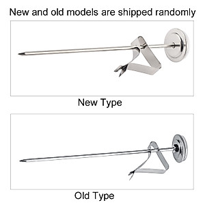 Milk Thermometer, Food Coffee Foam Frothing Temperature Stainless Steel Probe Clip Barista for Drinks Chocolate Liquid Water Candle Meat Cooking Turkey Grill Instant Read Probe Calibrable Large Dial