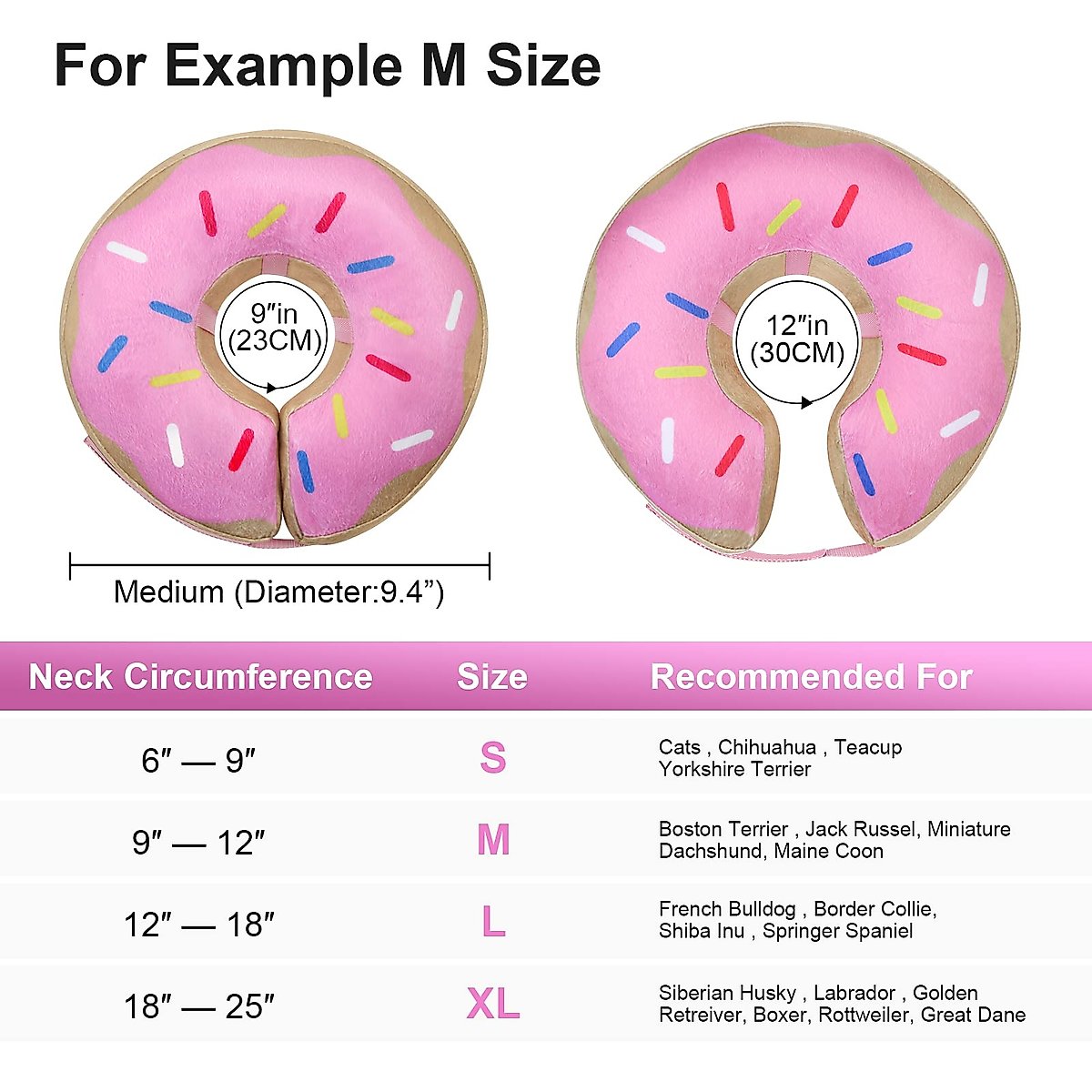 Leo IRis Inflatable Cone Collar for Large Medium Small for Dogs Cats Soft Dog Cone Adjustable E Collar Dog Neck Donut Dog Cone Alternative After Surgery to Prevent from Biting Licking with Pump