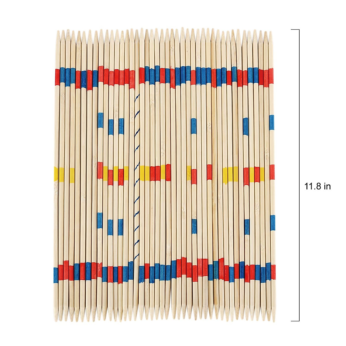 Gonoelec 41 Piece 12 Inch Bamboo Pick Up Sticks Game Classic Table Game Fun Family Board Game Gift for Adults and Kids