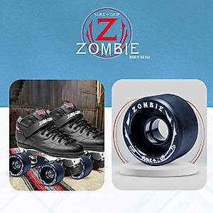 Sure-Grip Zombie Wheels Roller Derby Speed Skating (Max Black 92A)
