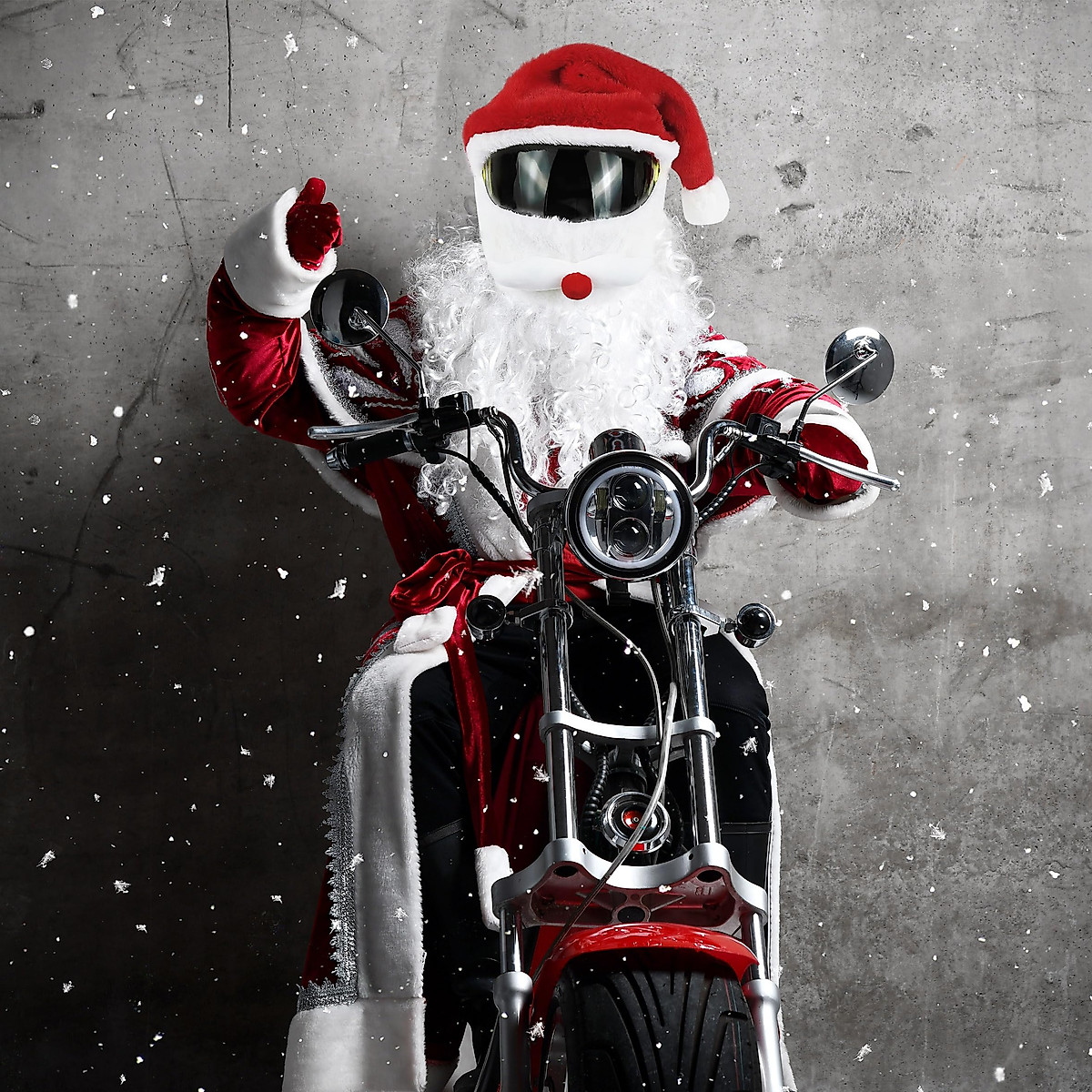 YHNTGB Christmas Santa Motorcycle Helmet Cover Santa Claus Xmas Hat Decoration Accessories Nativity Helmet Cover Motorcycle Skiing Accessories Fun Rides and Gifts for Men & Women