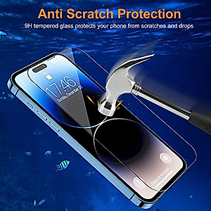 Degeyoyo Tempered Glass Screen Protector Compatible with iPhone 14 Pro Max 6.7 Inch, iPhone 14 Pro Max Screen Protector, Ultra HD, Case Friendly, Easy Install [3 Pack]