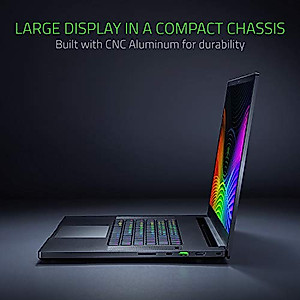 Razer Blade Pro 17 Gaming Laptop 2019: Intel Core i7-9750H, NVIDIA GeForce RTX 2080 Max-Q, 17.3" FHD 240Hz, 16GB RAM, 512GB SSD, CNC Aluminum, Chroma RGB Lighting, Thunderbolt 3, SD Card Reader