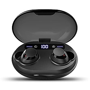 Aruind Wireless Earbuds Bluetooth Headphones, 56H Playback True Wireless Stereo Earbuds LED Display IPX7 Waterproof Deep Bass Built-in Mic Earphone with Wireless Charging Case for iPhone/Android