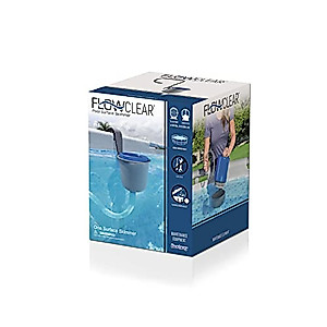 Bestway Flowclear Wall Mount Surface Skimmer | Cleans Above Ground Pools | Attracts Floating Debris, One Size, Grey