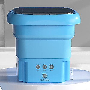 Headerbs Mini Washer, Spin Dry Portable Washing Bucket Widely Applicable for Travel (Blue)