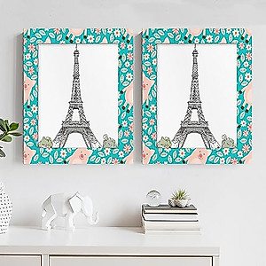 POFATO Pig Leaf Pattern11x14 Picture Frame Wood Photo Frame for Tabletop Display Wall Mount Picture Frame Display 11 x 14 Inch Photo Wall Decor Home Gift Frames