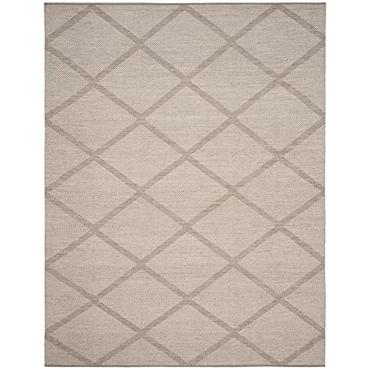 Safavieh Montauk Collection 10' x 14' Grey MTK821A Handmade Cotton Living Room Dining Bedroom Area Rug