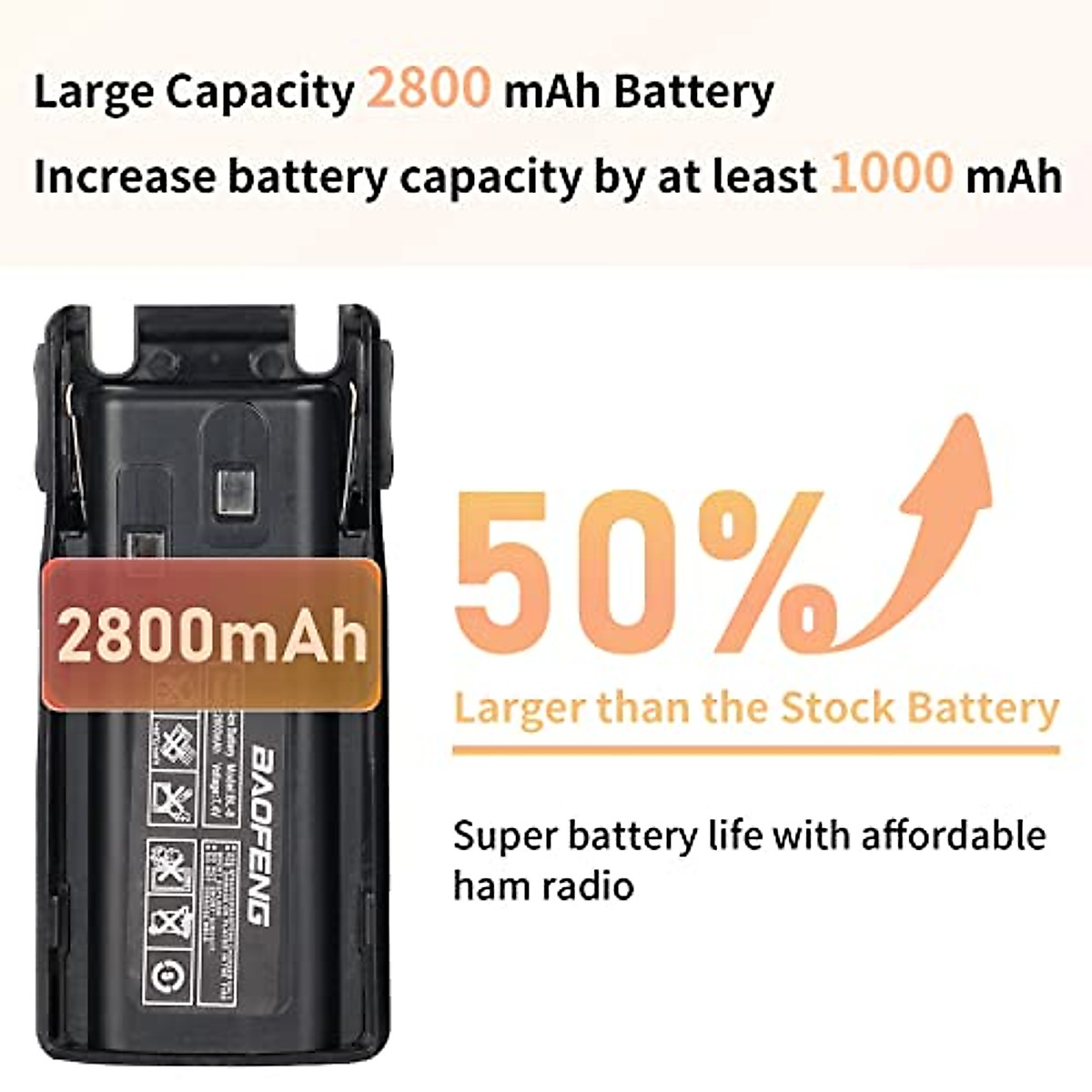 BaoFeng UV-82 High Power BaoFeng Radio Ham Radio Handheld 2 Way Radio Walkie Talkies with Earpiece,Handheld Speaker Mic and Programming Cable (2 Pack-Black)