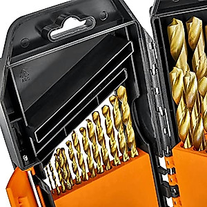 Warrior Titanium Nitride 29pc High Speed Steel Drill Bit Set