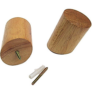 TINTON LIFE Creative Solid Wood Design Decorative Wall Mounted Wooden The Bedroom Hall Hanger Coat Hook Hat Hanger (3PCS Natural Column)