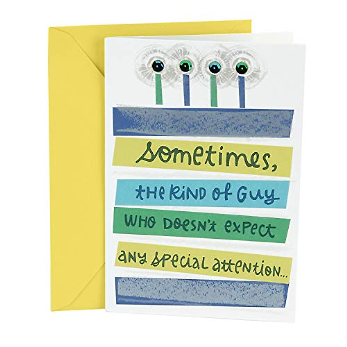 Hallmark Birthday Card for Him (Extra Attention), Color Band Cake (0499RZB1194)