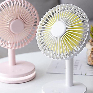AMBAYZ Mini Handheld Fan - Portable Fan Battery Operated, 3 Speed Adjustable Hand Fan with Mirror, Makeup Eyelash Fan for Women Girls Travel Office/B