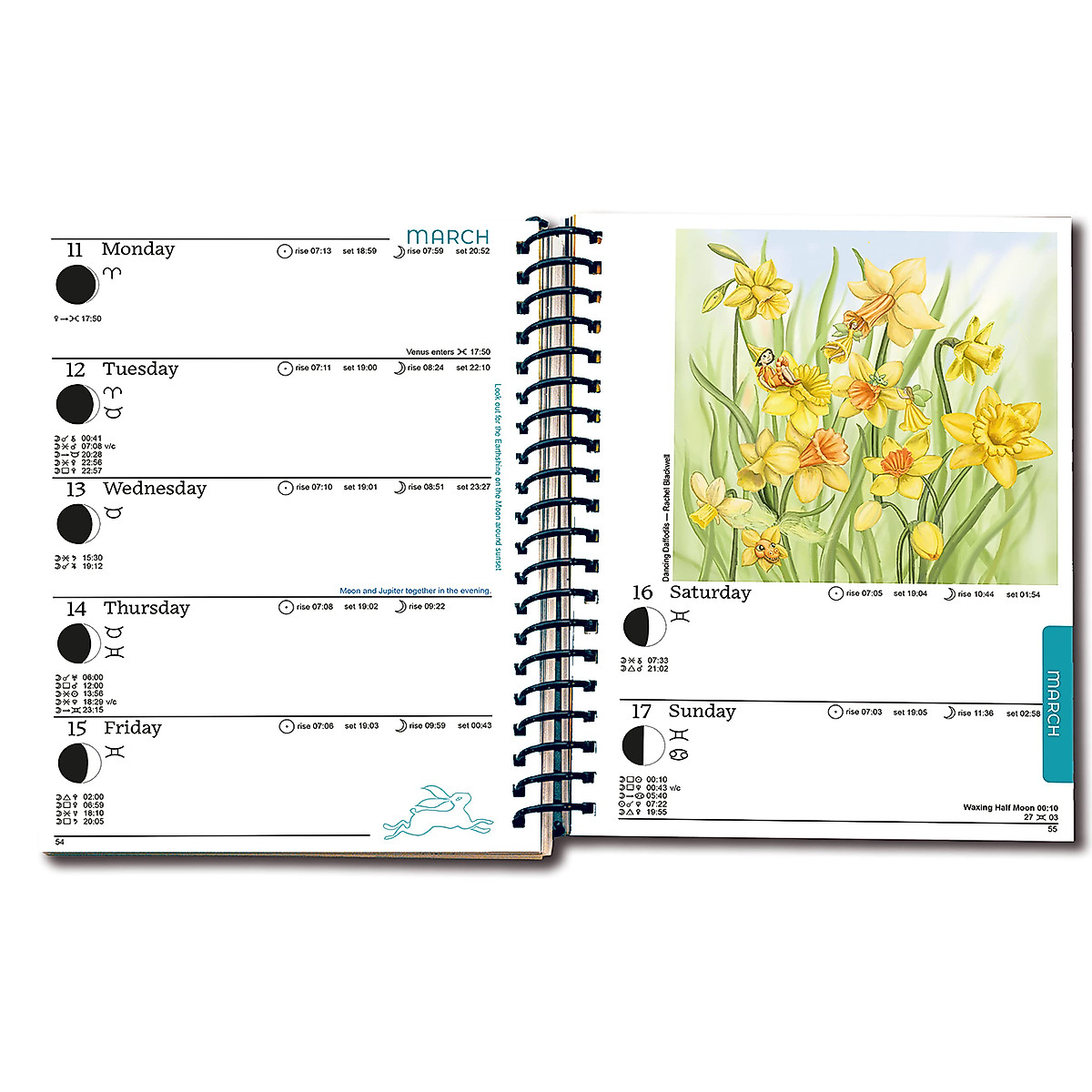 MOON DIARY 2024 Datebook Calendar Personal Organiser (EST - Eastern Time)
