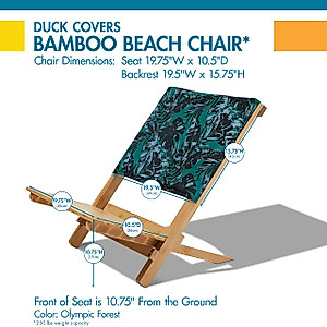 Duck Covers Bamboo Beach Chair, Olympic Forest