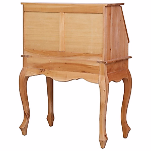 vidaXL Solid Mahogany Wood Secretary Desk Drawers 30.7" Office Workstation