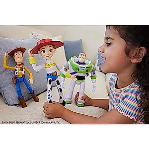 Mattel Disney and Pixar Toy Story Large Action Figure, Posable Jessie Collectible in Signature Cowgirl Look with Removable Hat, 12-inch Scale