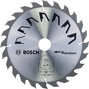 Bosch 1x Circular Saw Blade Precison (for Wood, Ø 210 x 2.5/1.5 x 30 mm, 24 Teeth, ATB, Accessories for Circular Saws)