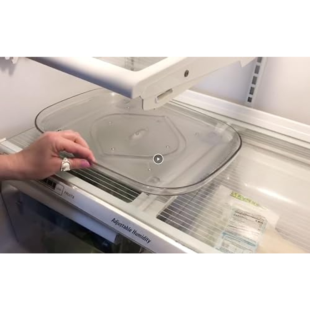UPOGA Lazy Susan Organizer for Refrigerator 15.9''x11.8'' Rectangular Turntable Organizers and Storage, Easy Get Items from Inner Fridge and Cabinet