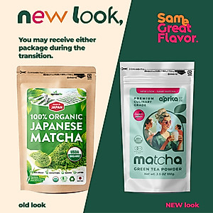 Matcha Powder from Japan, Organic Matcha Green Tea Powder, No Sugar Added Matcha Tea Powder for Matcha Latte, Japanese Green Tea Matcha - Premium Culinary Grade Te Matcha Organic - 3.5 oz/ 100g - by AprikaLife