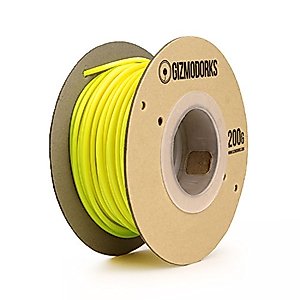 Gizmo Dorks PLA Filament 3mm (2.85mm) 200g for 3D Printing, Black Light Reactive Fluorescent Yellow