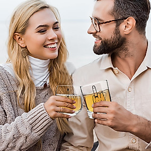 Engagement Gifts for Couples & Special Wedding Gifts: Wine and Whiskey Glasses,Socks, Scented Candle, and Greeting Card - Unique Gifts for Couples,Mr and Mrs, His and Hers, Bridal Shower and Newlywed